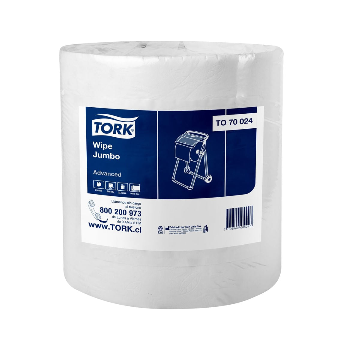 Paño de Limpieza Industrial Wipe Tork Advanced Rollo de 525 Metros