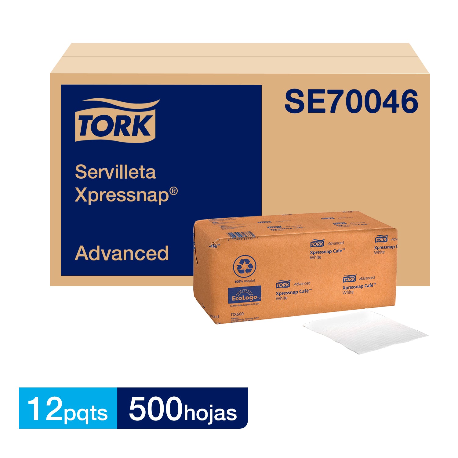 Servilleta TORK Xpressnap blanca 12 pack x 500 unidades – Tork